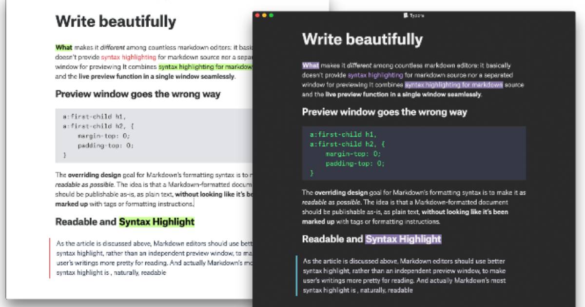 Typora ist ein ablenkungsfreier Markdown-Editor - onlinepc.ch