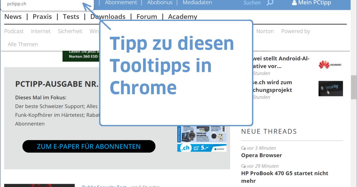Chrome: Tab-Tooltipps mit Vorschaubildern erweitern - onlinepc.ch