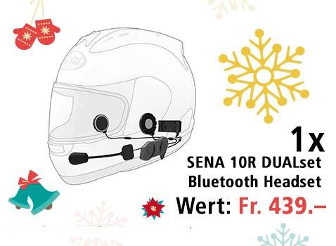 Am 6. Dezember SENA 10R DUALset Bluetooth Headset gewinnen - onlinepc.ch