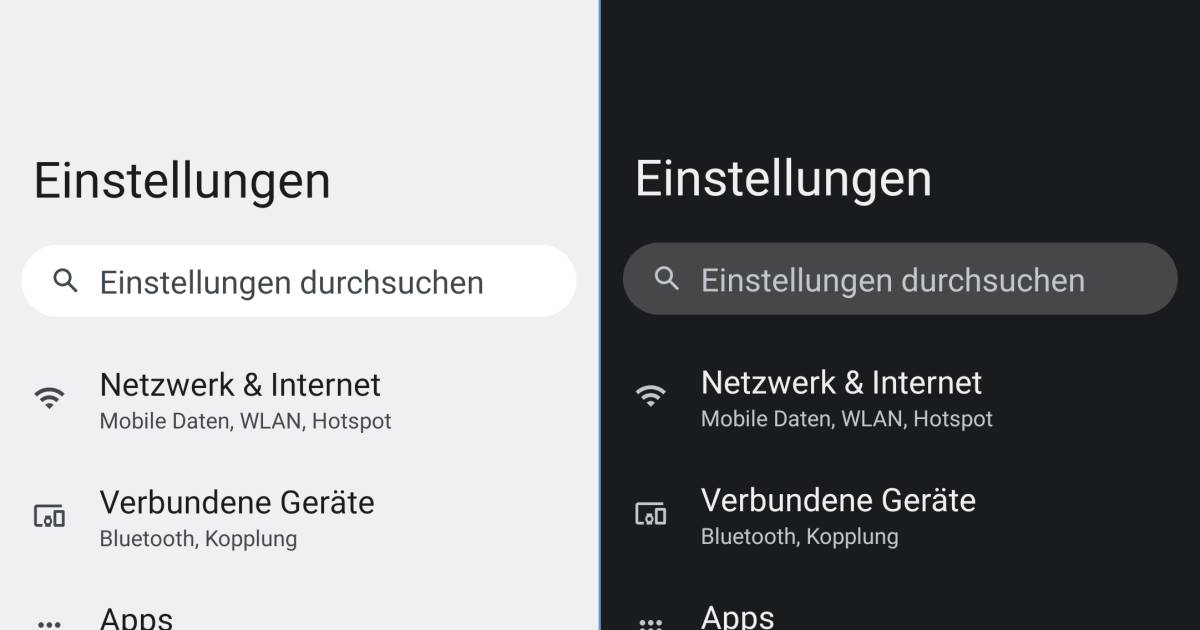 Android: Schnell zwischen hellem und dunklem Modus wechseln - onlinepc.ch