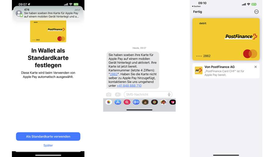 Wallet: PostFinance Card mit Apple Pay verwenden - onlinepc.ch