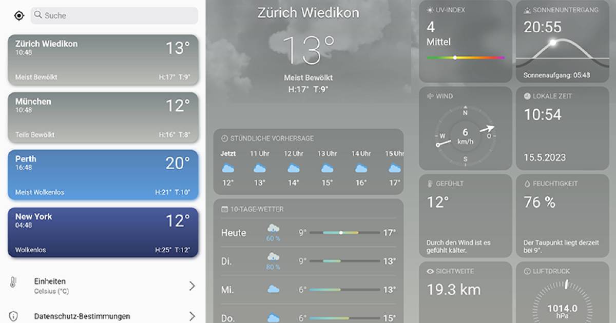 App-Tipp: Wetter (Real Weather) für Android - onlinepc.ch