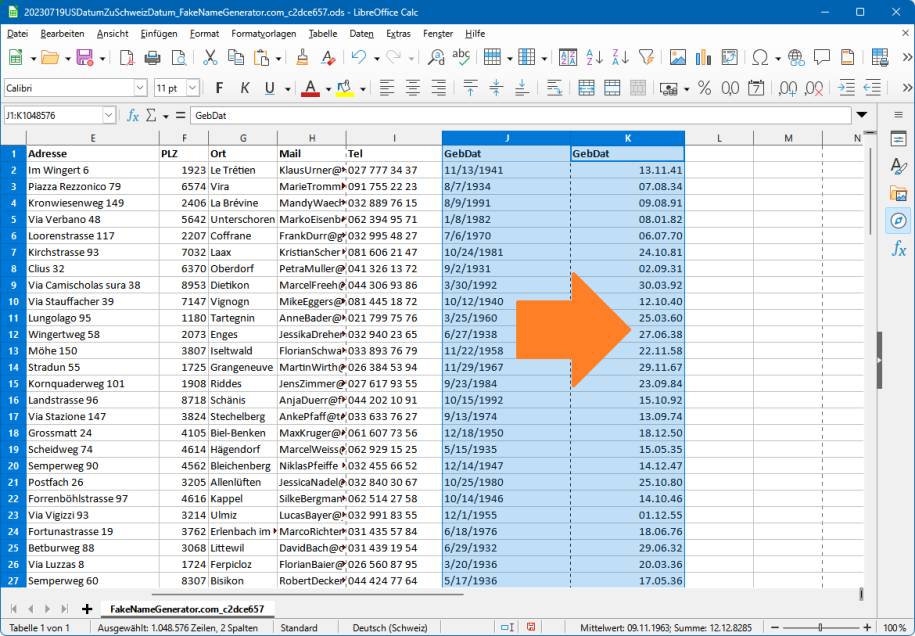 Excel: US-Datum mit Schrägstrich ins europäische Format umwandeln ...
