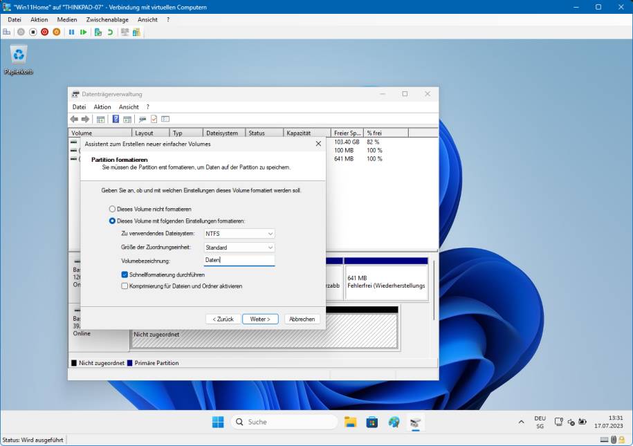 Windows Hyper-V: ein zusätzliches Laufwerk hinzufügen - onlinepc.ch