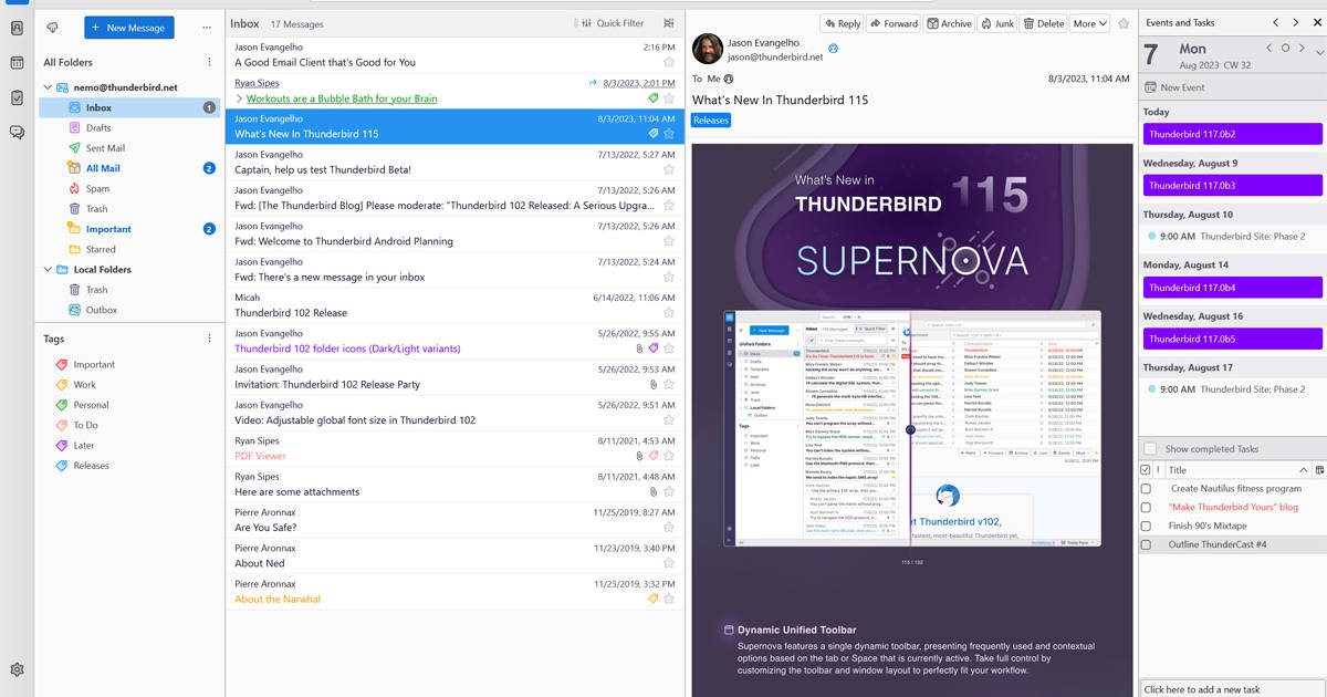 Der neue Thunderbird - onlinepc.ch