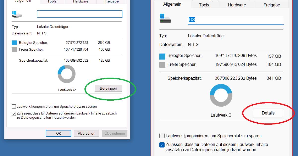 Windows 11: Wo ist die Datenträgerbereinigung hin? - onlinepc.ch