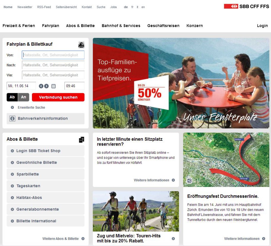 Neue SBB-Website aufgeschaltet - onlinepc.ch