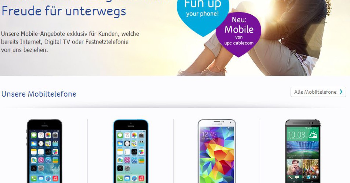 Mobile-Angebote nun für alle upc cablecom-Kunden - onlinepc.ch