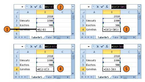 Formeln anzeigen in Excel 2010 - onlinepc.ch