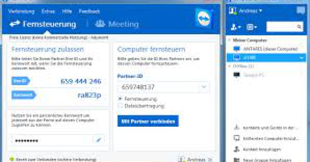 Testbericht Remote Control Teamviewer 10 - onlinepc.ch