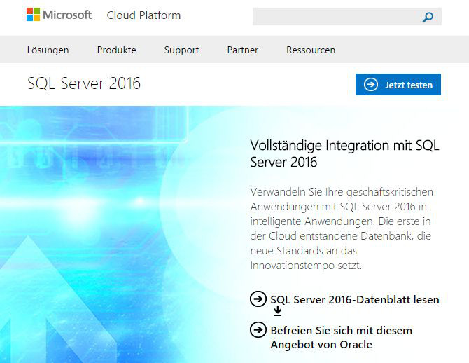 SQL Server 2016 verfügbar - onlinepc.ch